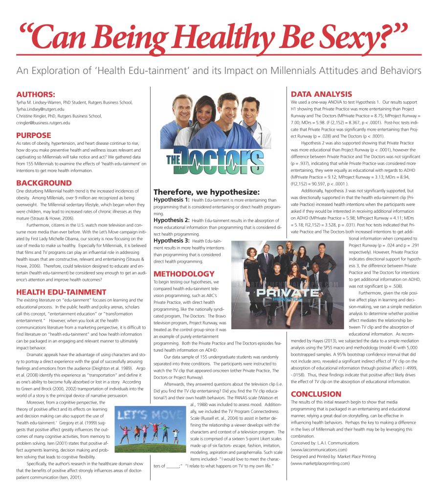 “Can Being Healthy Be Sexy?”: An Exploration of ‘Health Edu-tainment ...